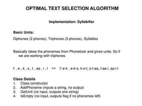 Ppt Optimal Text Selection Algorithm Powerpoint Presentation Free