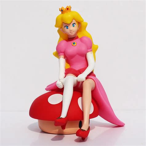 Buy Princess Peach 20cm Super Mario Bros Princess Peach Sitting Mushroom Action