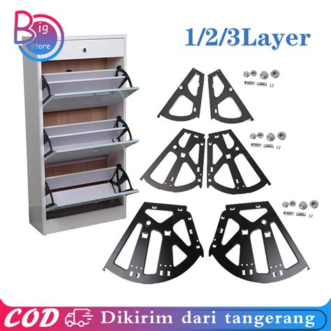 Jual 2pcs Set Braket Rak Sepatu Putar 1 2 3 Susun Engsel Rak Sepatu