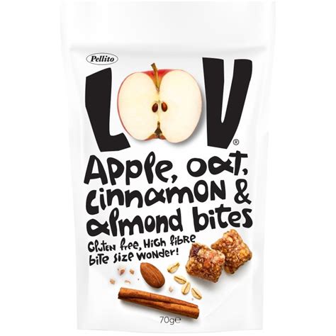 Köp Pellito Lov Apple Oat Cinnamon And Almond Bites 70g På