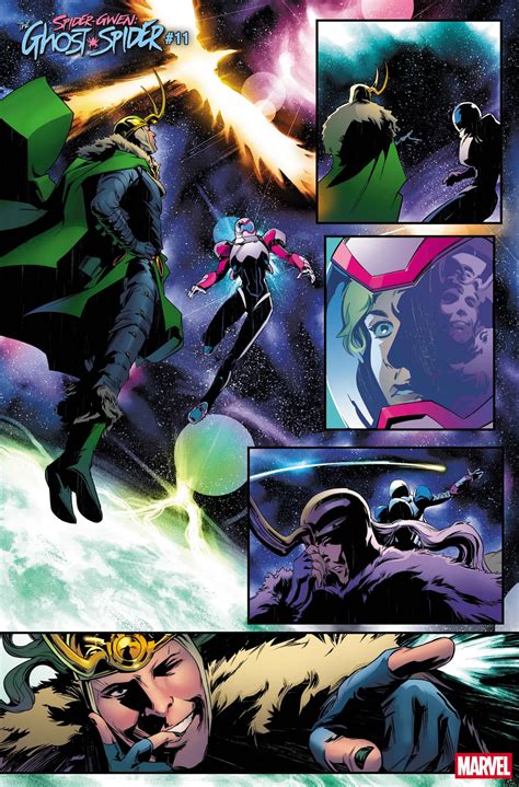 Spider Gwen Blasts Off Into Space With King Loki In Spider Gwen The Ghost Spider 11 Preview