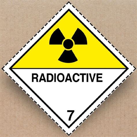 Class 7 Labels Radioactive £900 Per Roll Free Shipping