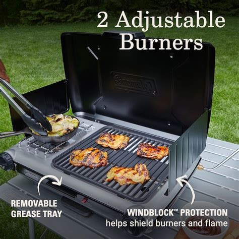 Coleman 2 Burner Propane Electronic Steel Outdoor Stove At