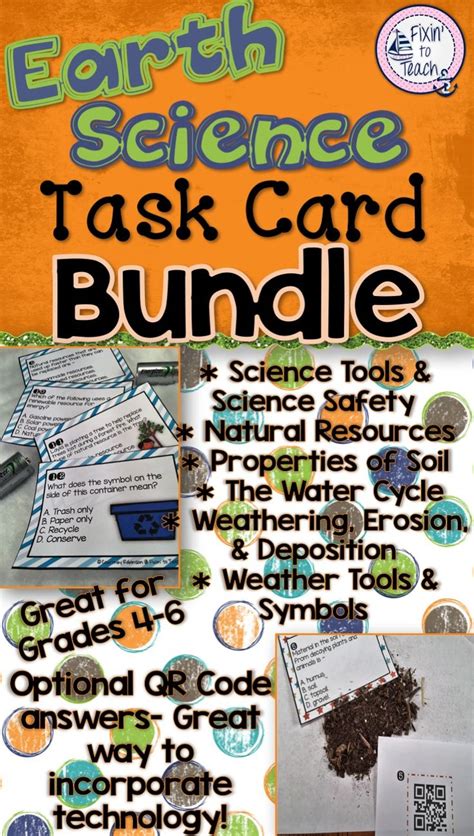 Earth Science Task Cards For Elementary Science With Optional Qr Code