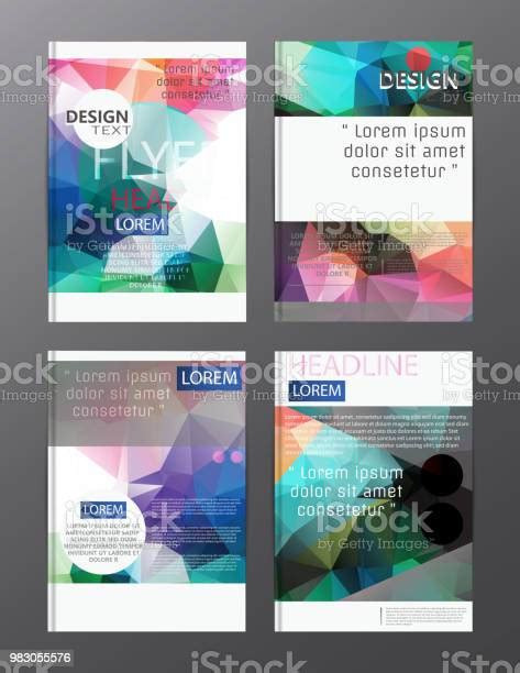 Templat Brosur Laporan Tahunan Desain Flyer Sampul Presentasi Latar