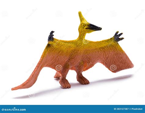 Pterodactyl Toy Front And Back On White Background Royalty Free Stock Image