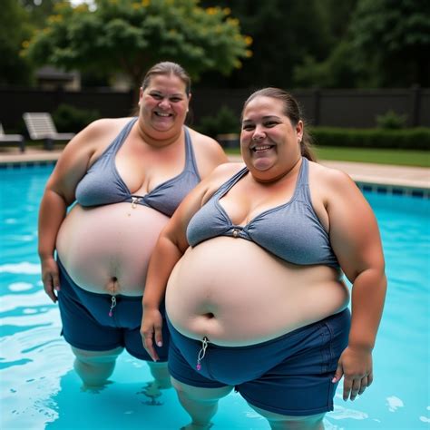 Morbidly Obese Women In Poolside Stable Diffusion Online