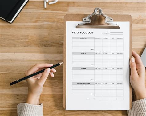 Daily Calorie And Macro Log Printable Calorie Tracker Calorie Counter