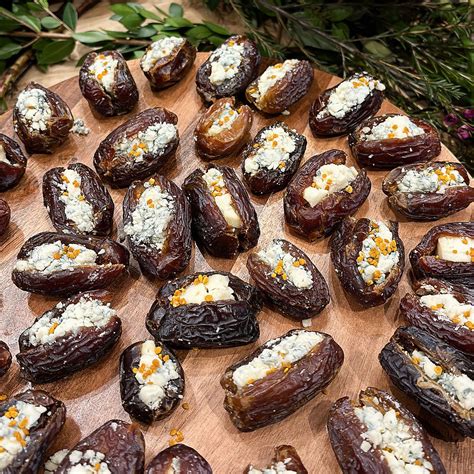 Blue Cheese Stuffed Dates With Bee Pollen And Honey Per Dozen Graze