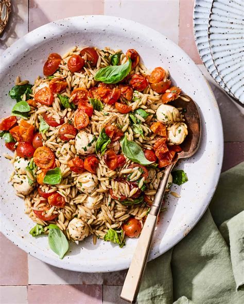 Caprese Orzo Pasta Salad Whats Gaby Cooking