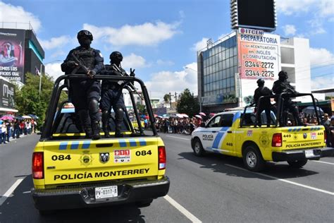 Así Participaron Policías Y Tránsitos De Monterrey En Desfile De La