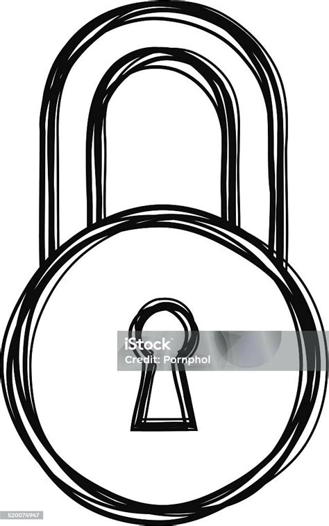 Vector Of Sketch Doodle Lock Icon Stock Illustration Download Image