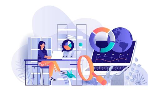 Big Data Analysis Concept In Flat Design 2910670 Vector Art At Vecteezy