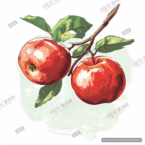 Ai创作图手绘红沙果 国风苹果插画 手绘卡通红苹果 手绘苹果插画 手绘红苹果 红富士苹果插画 手绘丰收的苹果 苹果手绘插画 山楂插画 糖心苹果