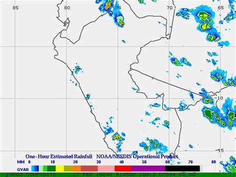 Hydro Estimator Rainfall Map Of South America Peru