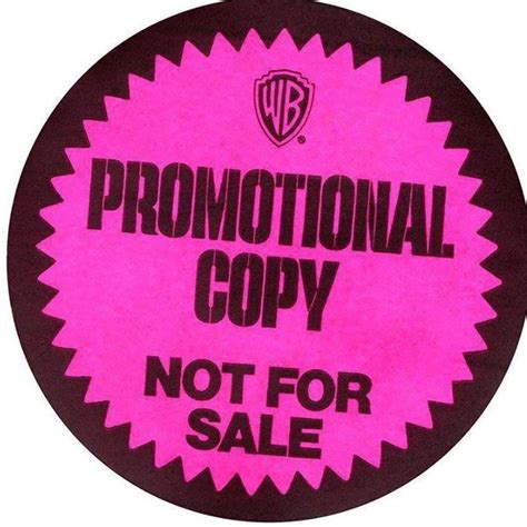 Warner Bros “promotional Copy” Stickers Fonts In Use Stickers