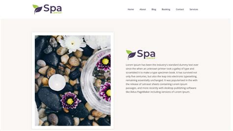 Spa Wordpress Website Template