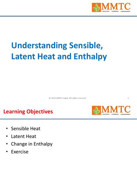 Module 1 Understanding Sensible And Latent Heat 06 05 2019 Pdf
