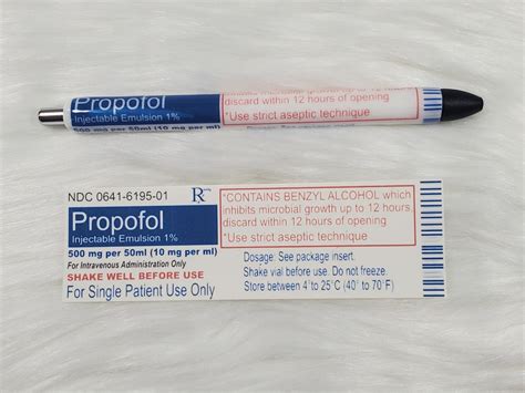 Propofol Gel Pen Diprivan Gel Pen Sedation Medication Etsy