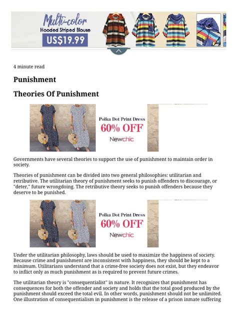 Criminal Law Utilitarian Theory Pdf Punishments Crime And Violence