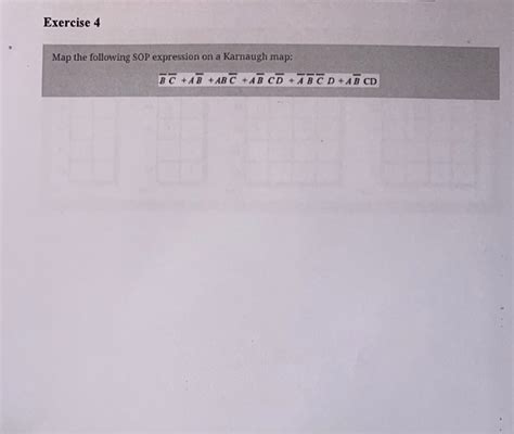 Solved Exercise 1 Map The Following Standard Sop Expression