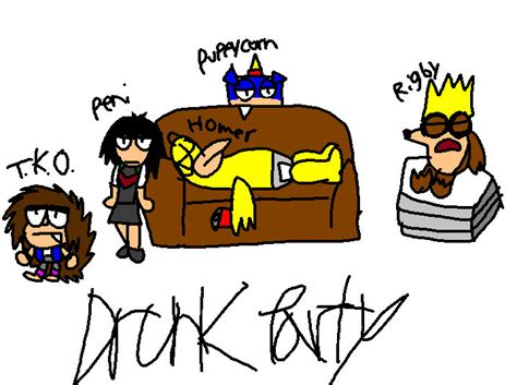 Homer Simpson Drunk Party By Happaxgamma On Deviantart