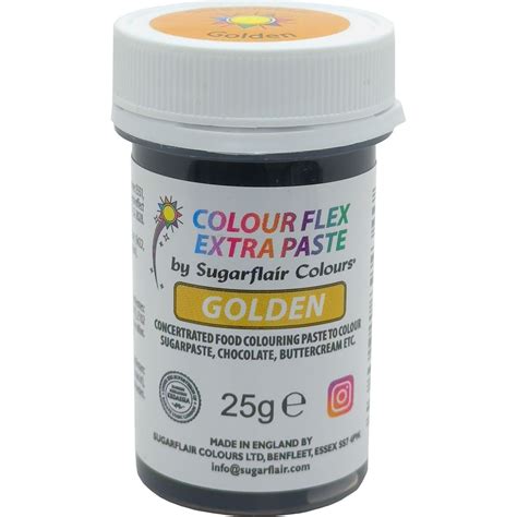 Sugarflair Colourflex Pastafarve Gylden G BageBixen Dk