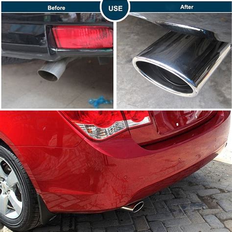 Universal Car Rear Round Stainless Steel Exhaust P Grandado