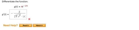 Solved Differentiate The Function G T 4t−3 8find A Cubic