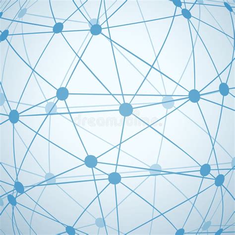 Abstract Polygonal Network Blue Connection Simple Background Stock Vector Illustration Of