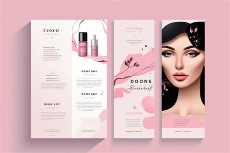 Premium Photo Free Vector Cosmetics Brochure Template