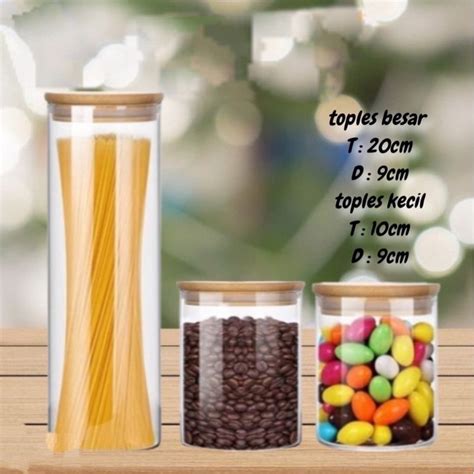 Jual Toples Set Kaca Super Tebal Berkualitas Toples Premium High Quality Aesthetic Tempat