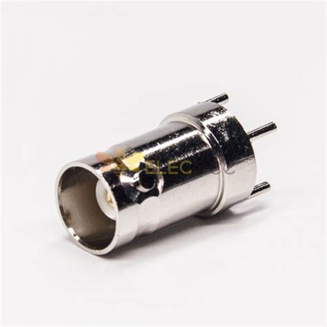 Bnc Female Pcb Mount Through Hole Connector 180 Degree 50 Ohm