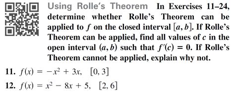solved using rolle s theorem in exercises 11 24 determine