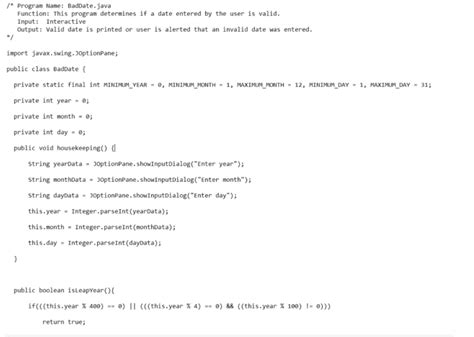 Solved Add The Input And Output Statements To A Partially