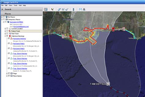 HurricaneMapping KML File Description