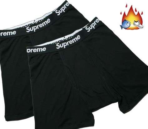 Supreme Medium 2 Pack Supreme Hanes Black Boxers Briefs Grailed