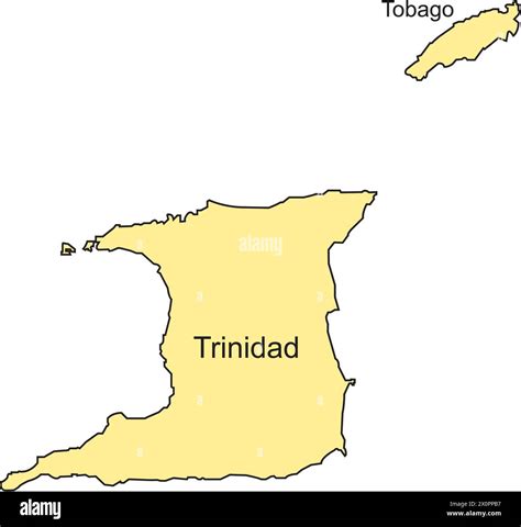 Map Of Trinidad Vector Illustration Design Stock Vector Image And Art Alamy