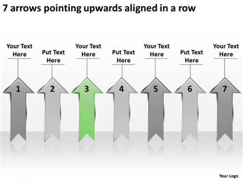 7 Arrows Pointing Upwards Aligned Ppt Sample Plan For Business PowerPoint Slides