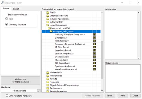 Are There Any Labview Examples Available Liquid Instruments