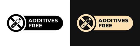Premium Additives Free Label Design No Additives Icon Gold