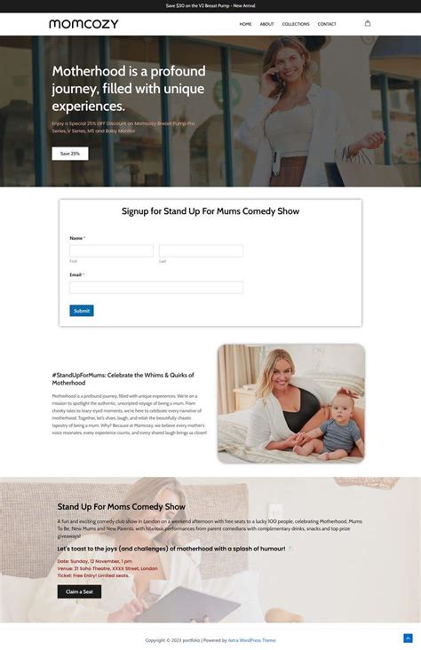 Entry 11 By Tazmunnahartania For Design A Landing Page For Maternity