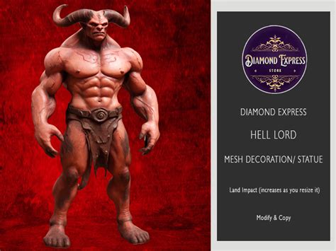 Second Life Marketplace {de} Hell Lord Static Mesh Decoration Statue