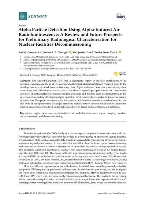 Pdf Alpha Particle Detection Using Alpha Induced Air