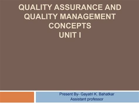 Quality Assurance Ppt Ppt