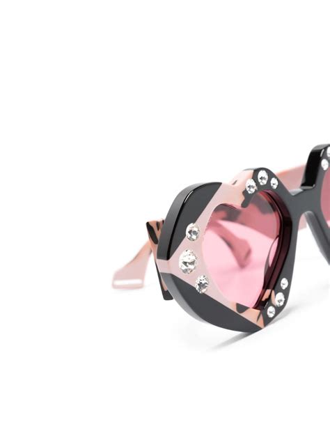 Gucci Eyewear Interlocking G Marble Pattern Sunglasses Smart Closet