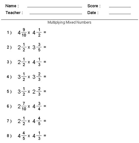 Multiplying Fractions With Cross Canceling Worksheet Free Worksheets