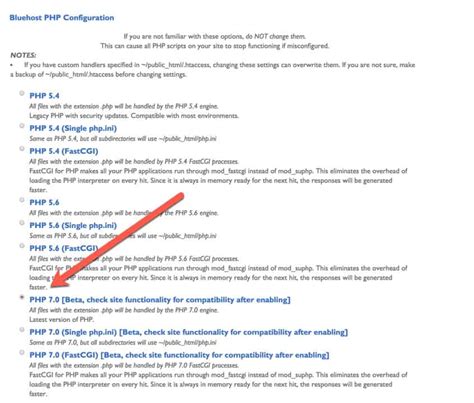 How To Update Bluehost Php Version To Php 7 From Cpanel