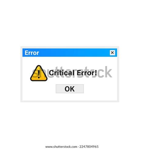 Creative Operating System Message Template Error Stock Vector Royalty