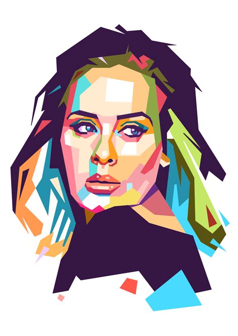 Adele wpap art style 45984299 PNG